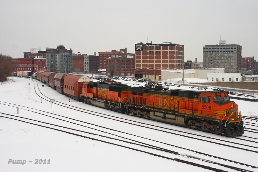 Northbound BNSF Mixed Freight Train